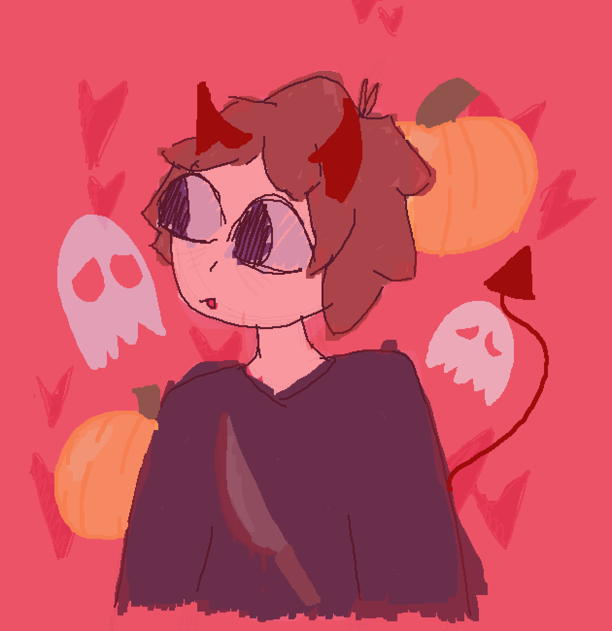 Pixilart - spooky pfp by catsanddragons