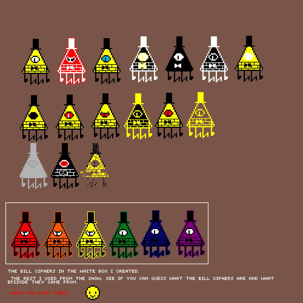 Editing Bill Ciphers - Free online pixel art drawing tool - Pixilart