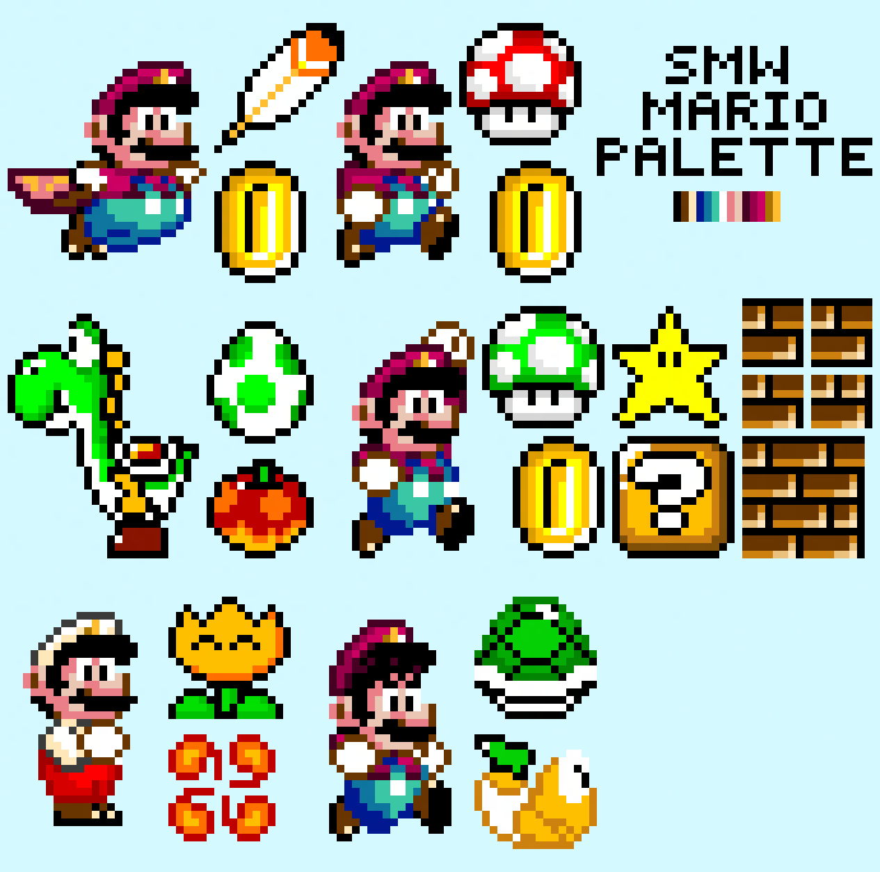 Pixilart - SMW Sprites Pt 1 by SuperSonic29