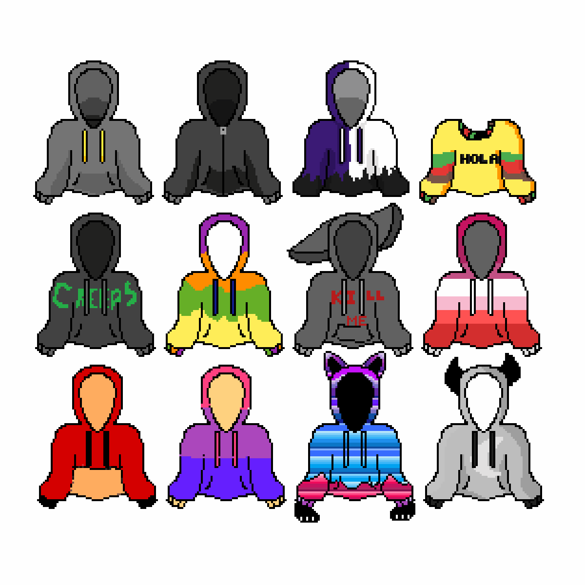 Editing Create your hoodie - Free online pixel art drawing tool - Pixilart