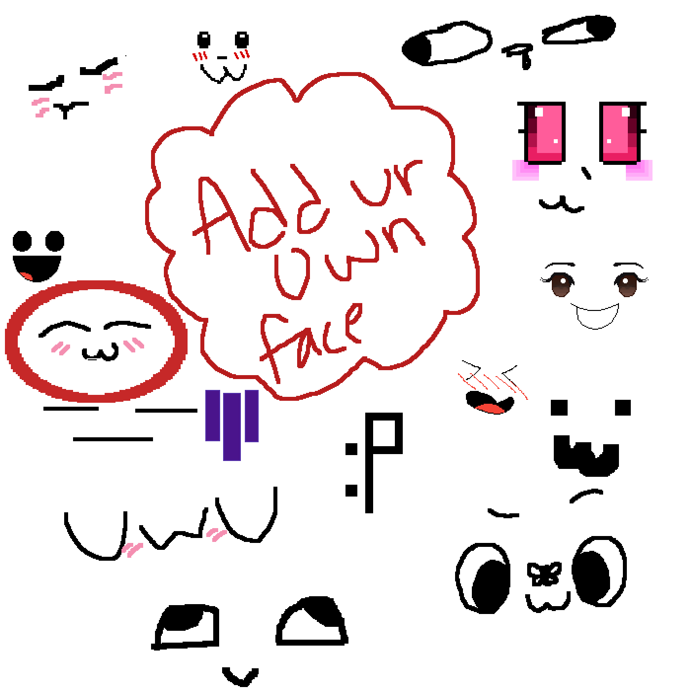Pixilart - Add a face guys by Nuggies111
