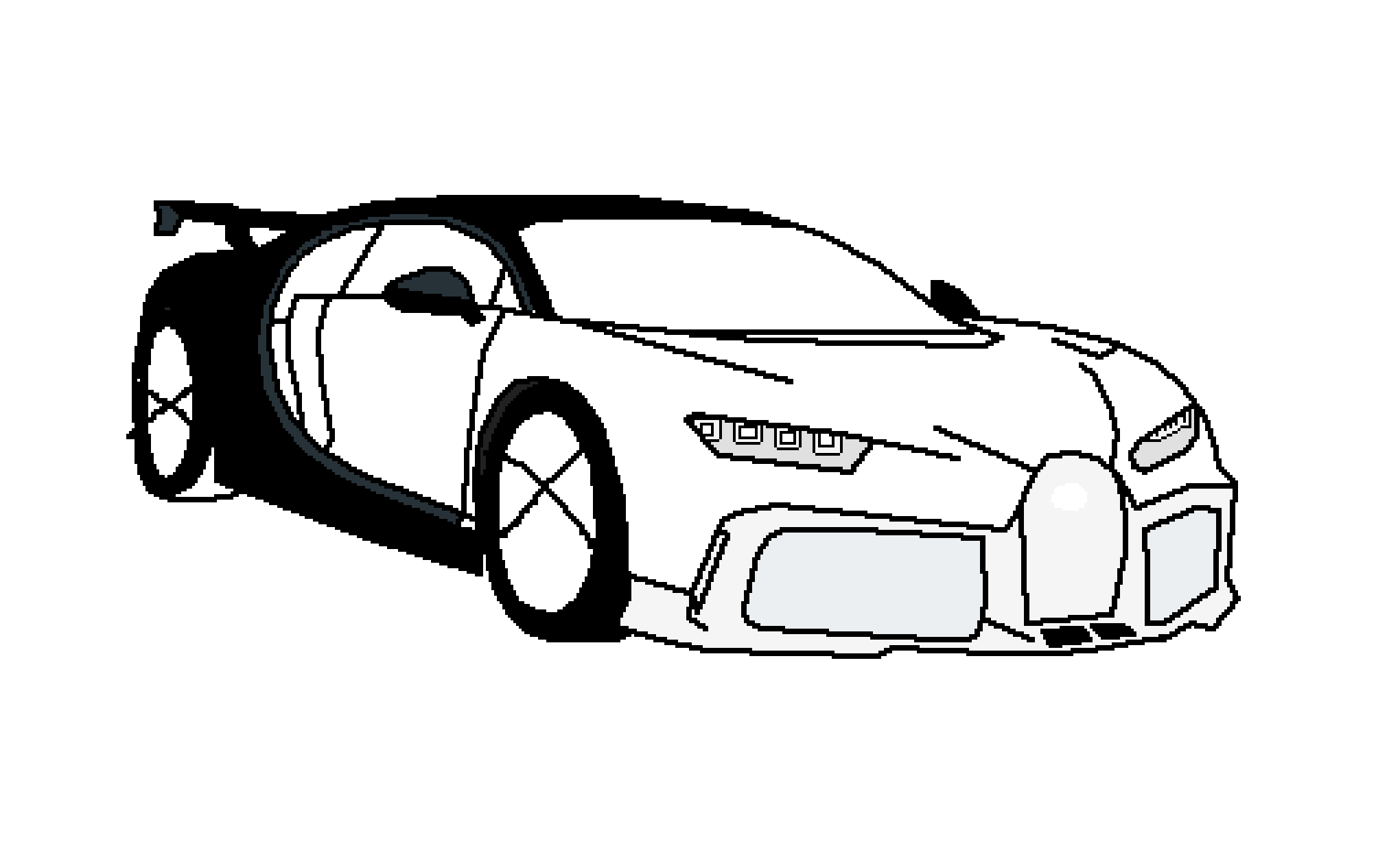 Editing Bugatti Chiron - Free online pixel art drawing tool - Pixilart