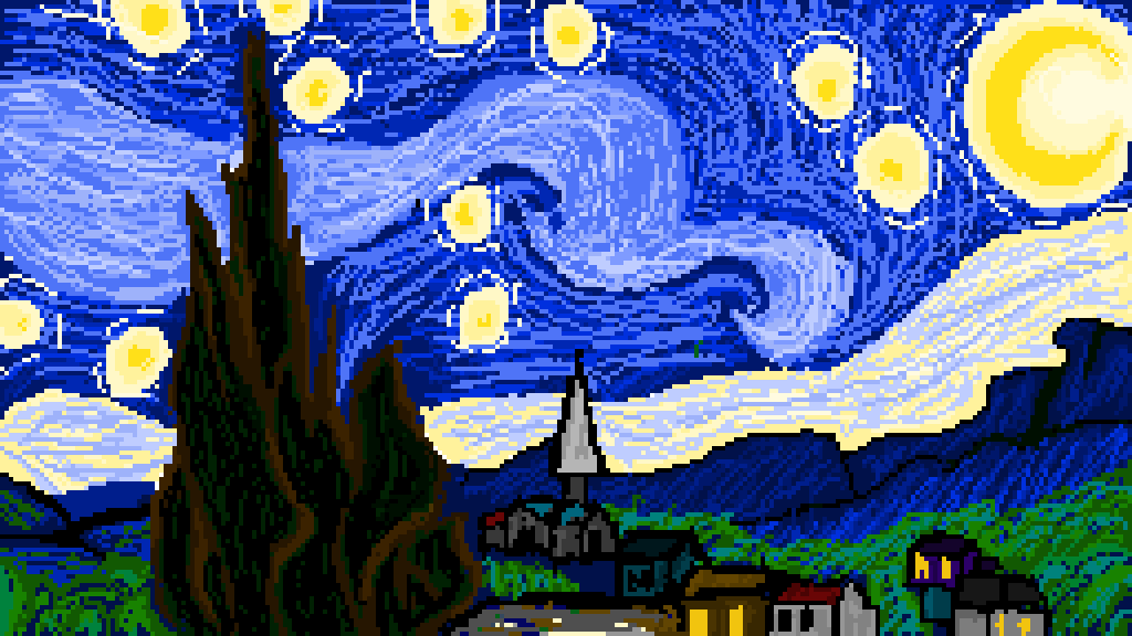 Pixilart - Pixel Night by arielle31