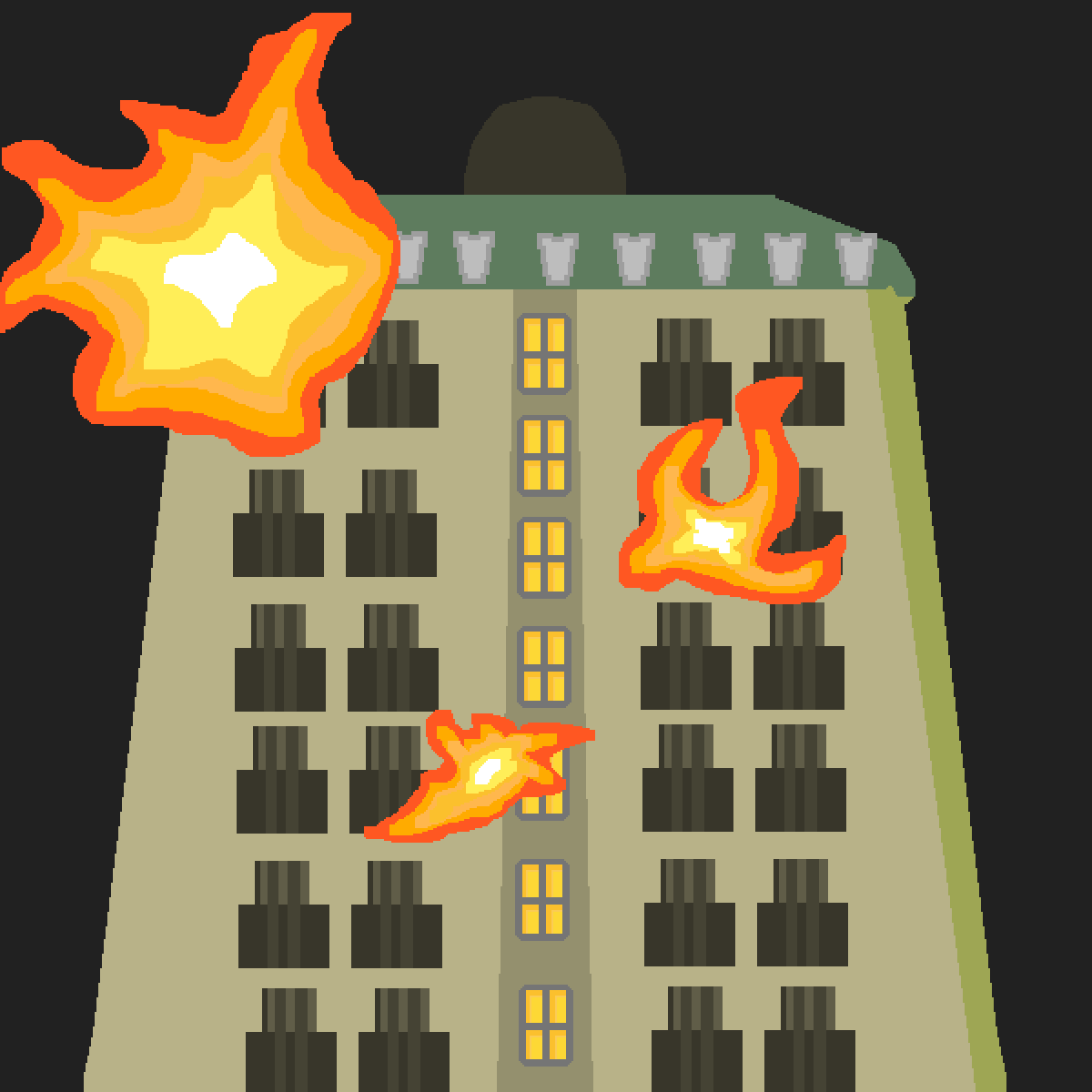 Pixilart - Hotel Denouement Fire by KellanTheMelon