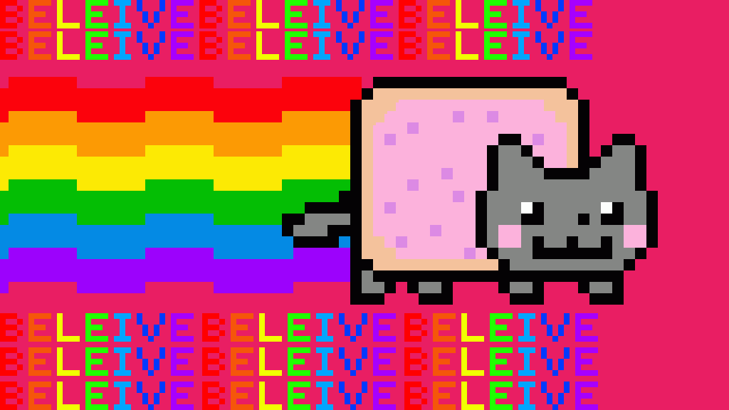 Pixilart - Rainbow Cat by Snider
