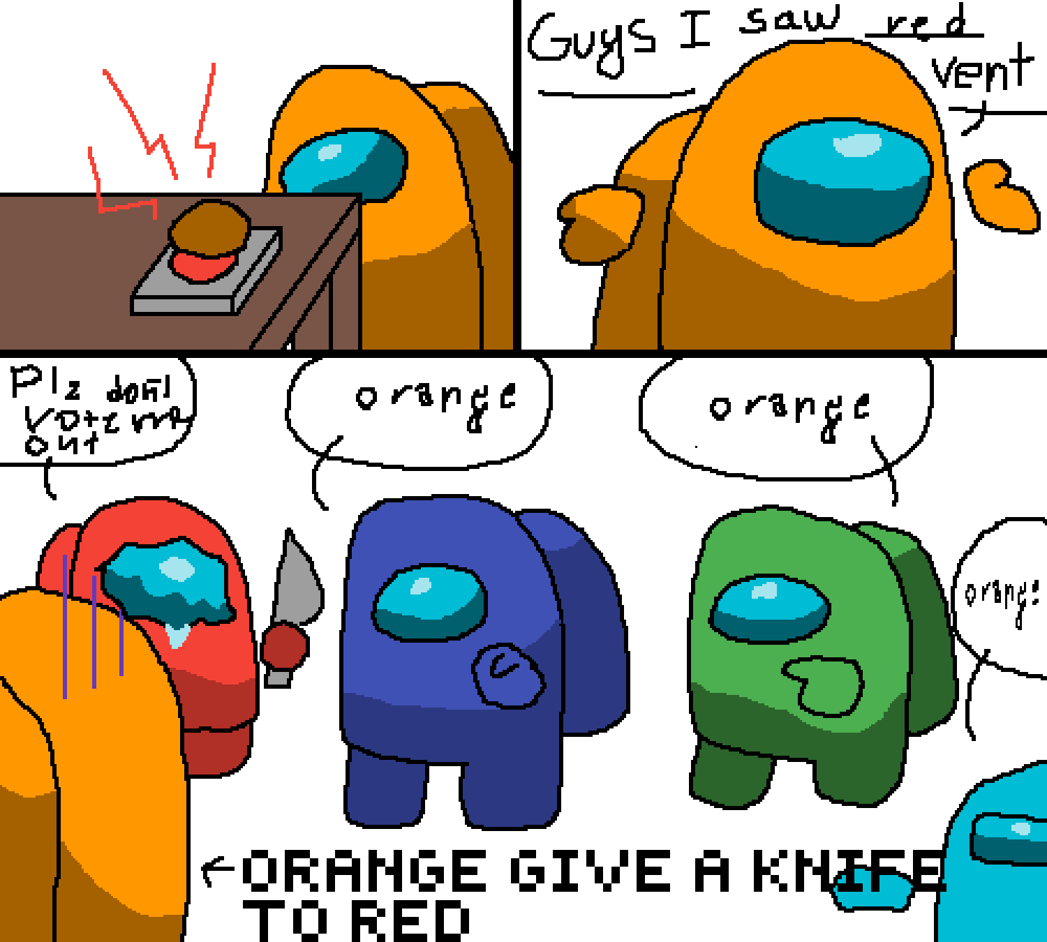 Pixilart - Among Us Base by Rainbow-guy