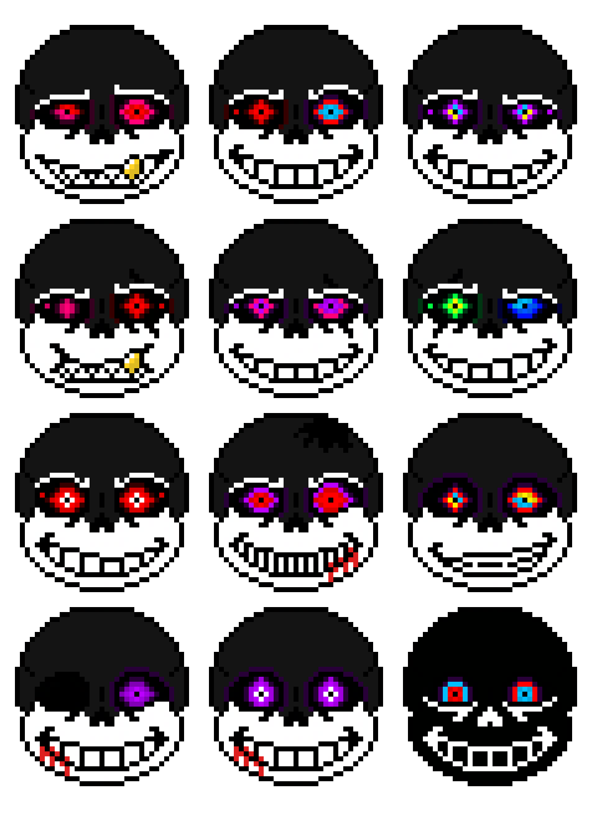 Pixilart - Dust Aus faces by KukiSC14