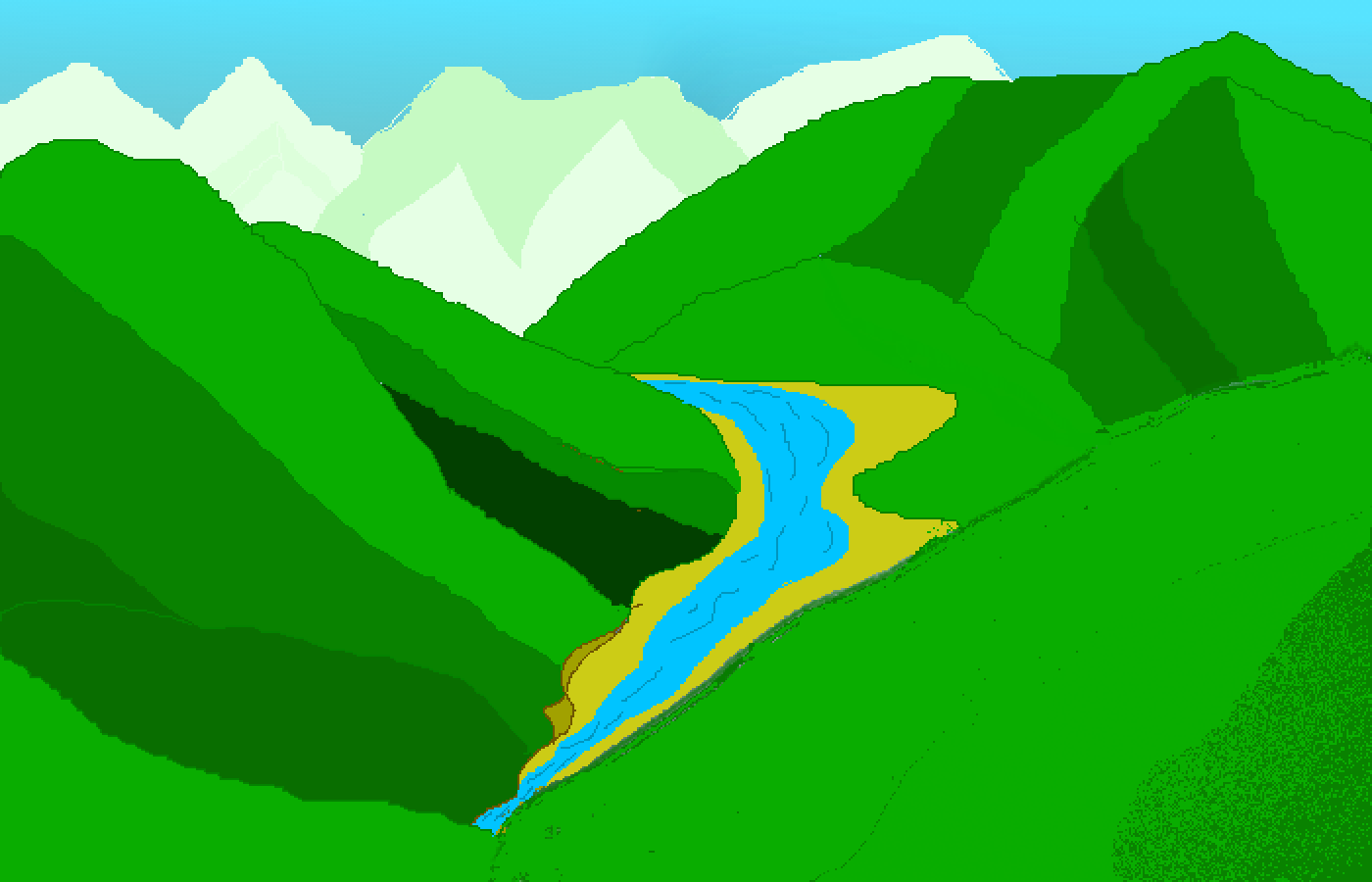 Pixilart - A Cartoon Style Valley by gameolution