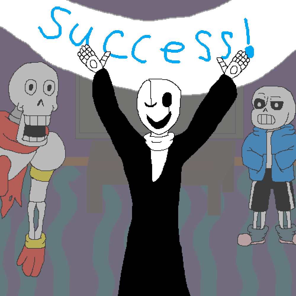 Pixilart - Gaster s Success Dance by DragonBones