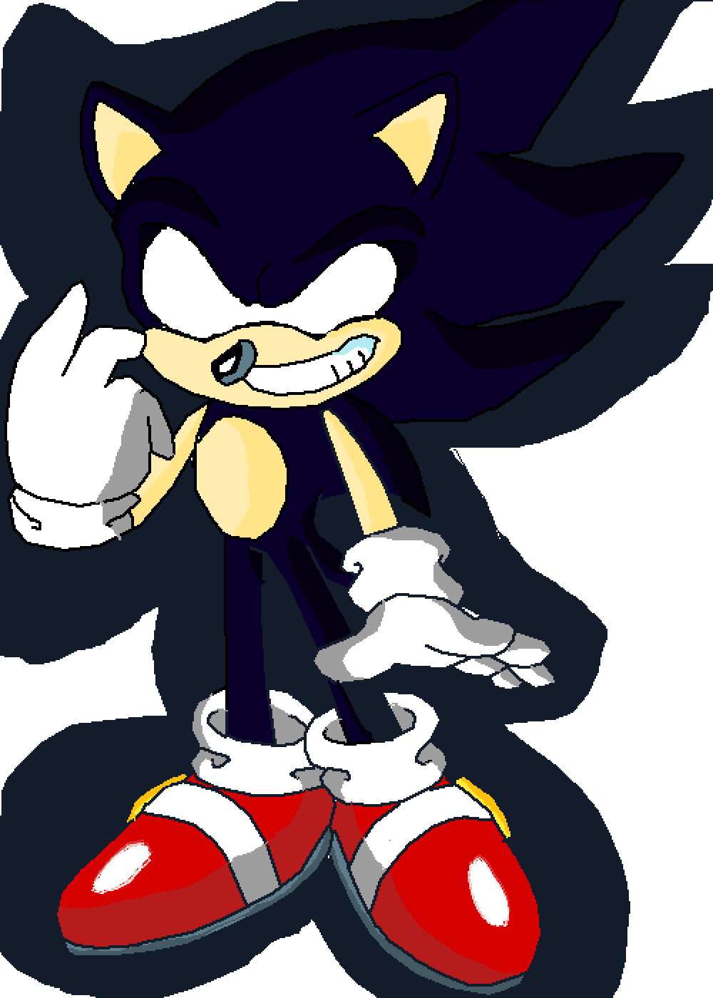 Pixilart - Dark Sonic by MeloCelo587