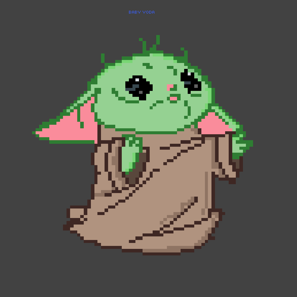 Editing baby yoda - Free online pixel art drawing tool - Pixilart