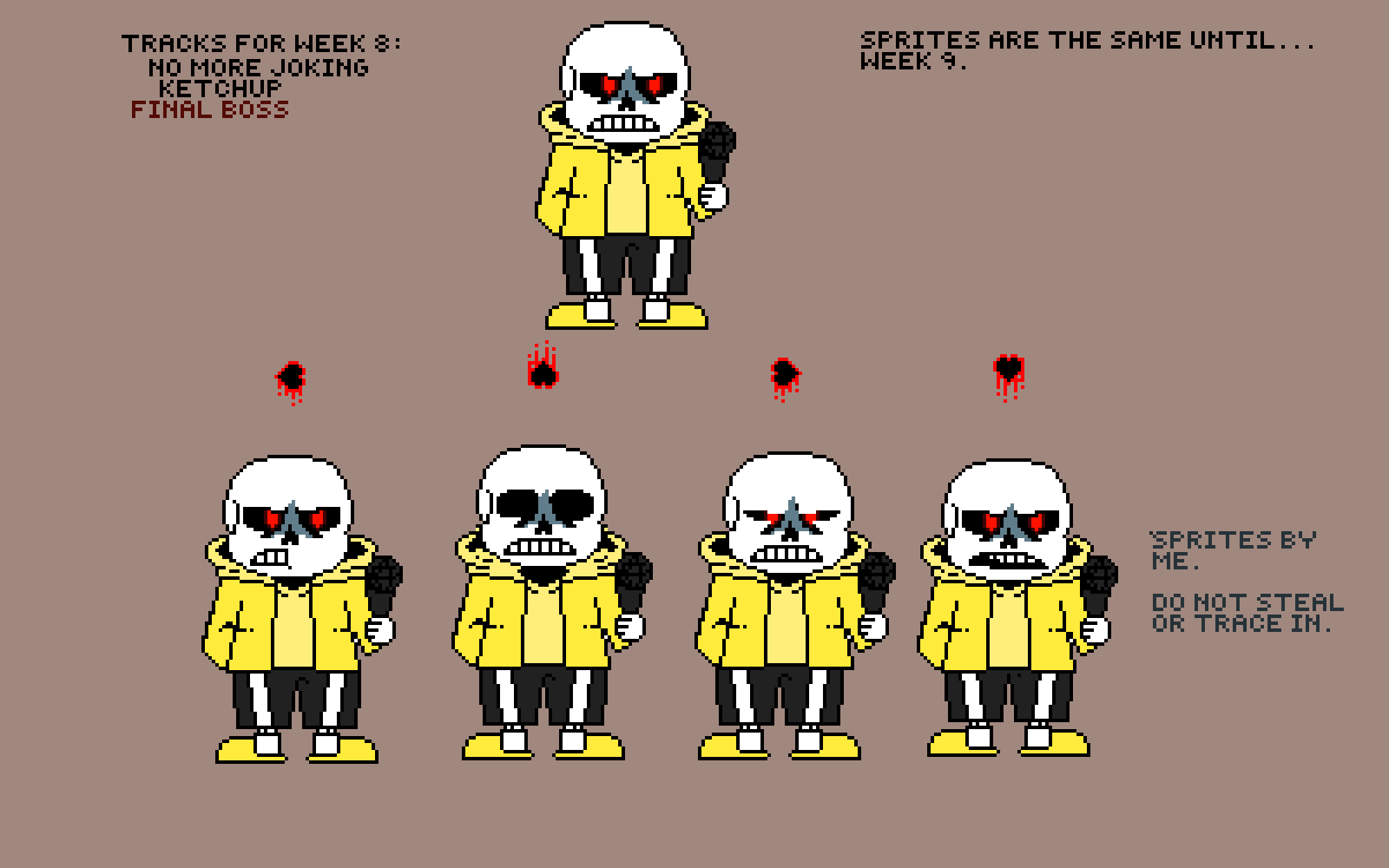 Pixilart - Cheese Sans Week 9 Sheet by AyoBoi