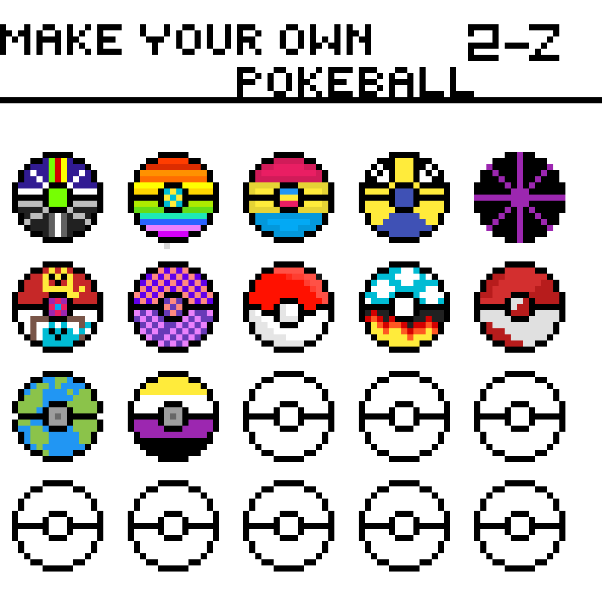 Editing Pokeball Collaboration - Free online pixel art drawing tool ...