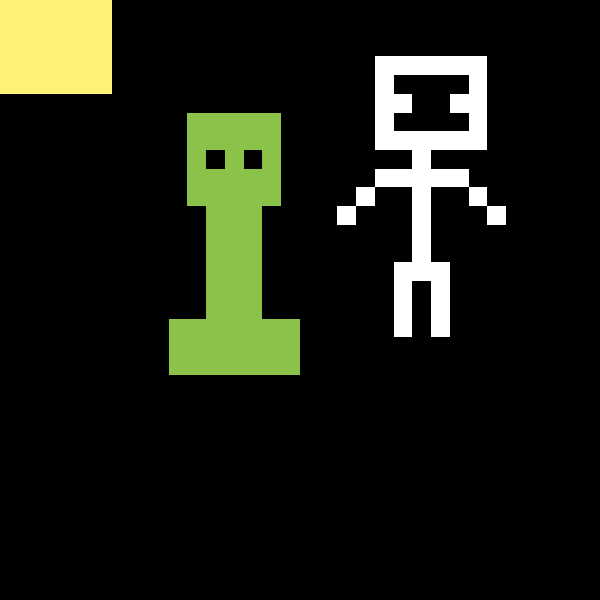 Creeper Pixel Art Template