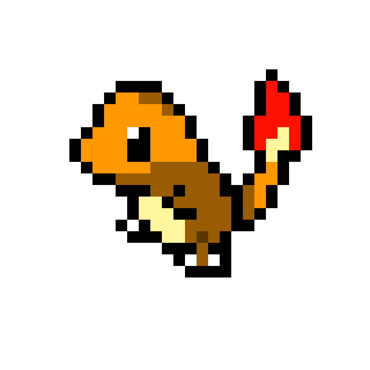Editing Charmander Sprite - Free online pixel art drawing tool - Pixilart