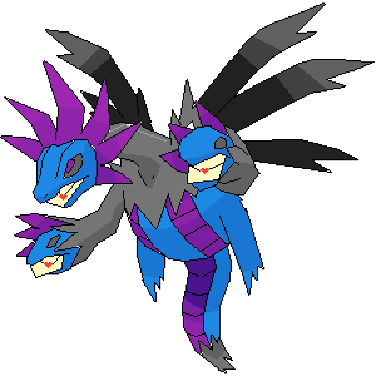 Pixilart - valentine Hydreigon by shockwave65