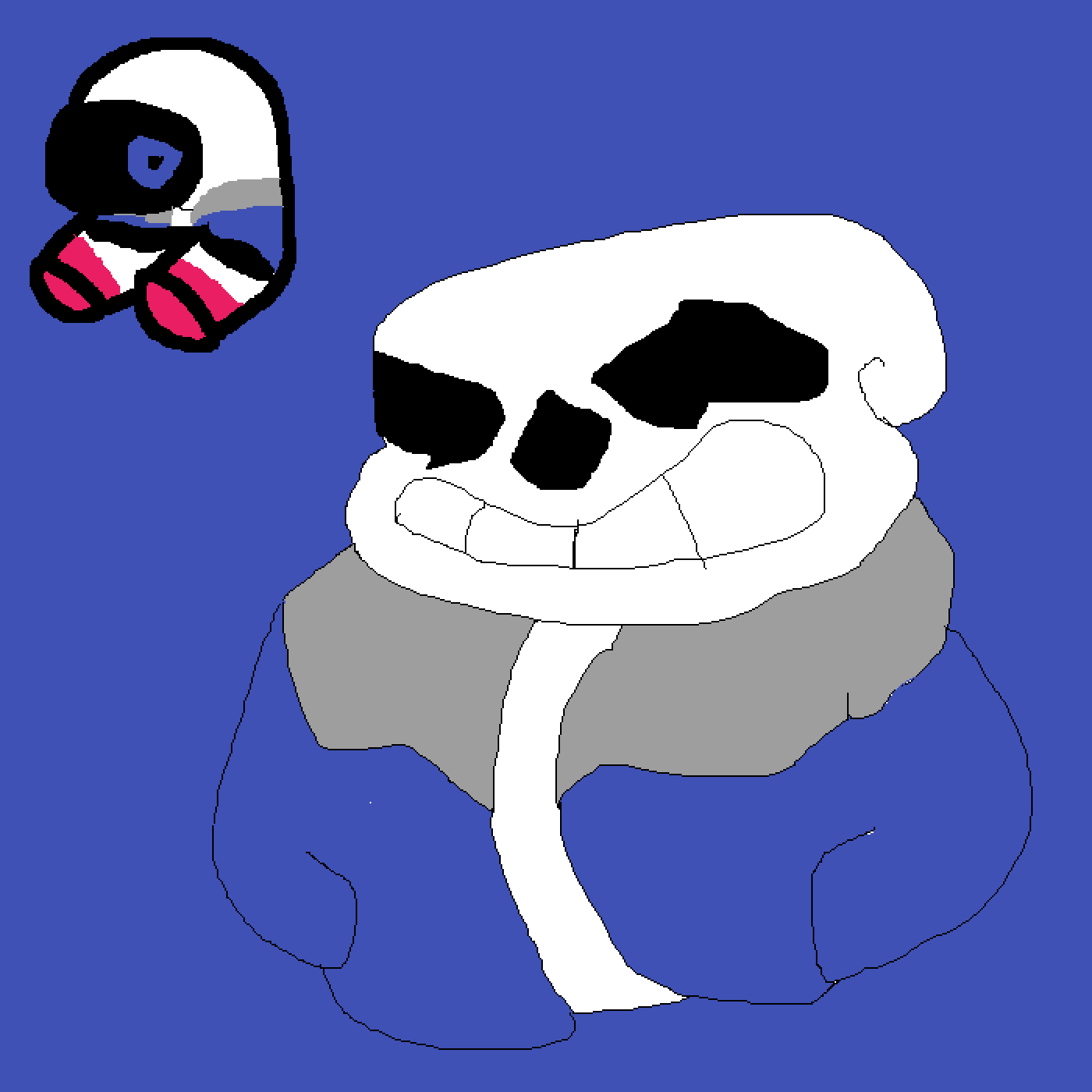 Pixilart - sans plushie among us by itstrueimgreen