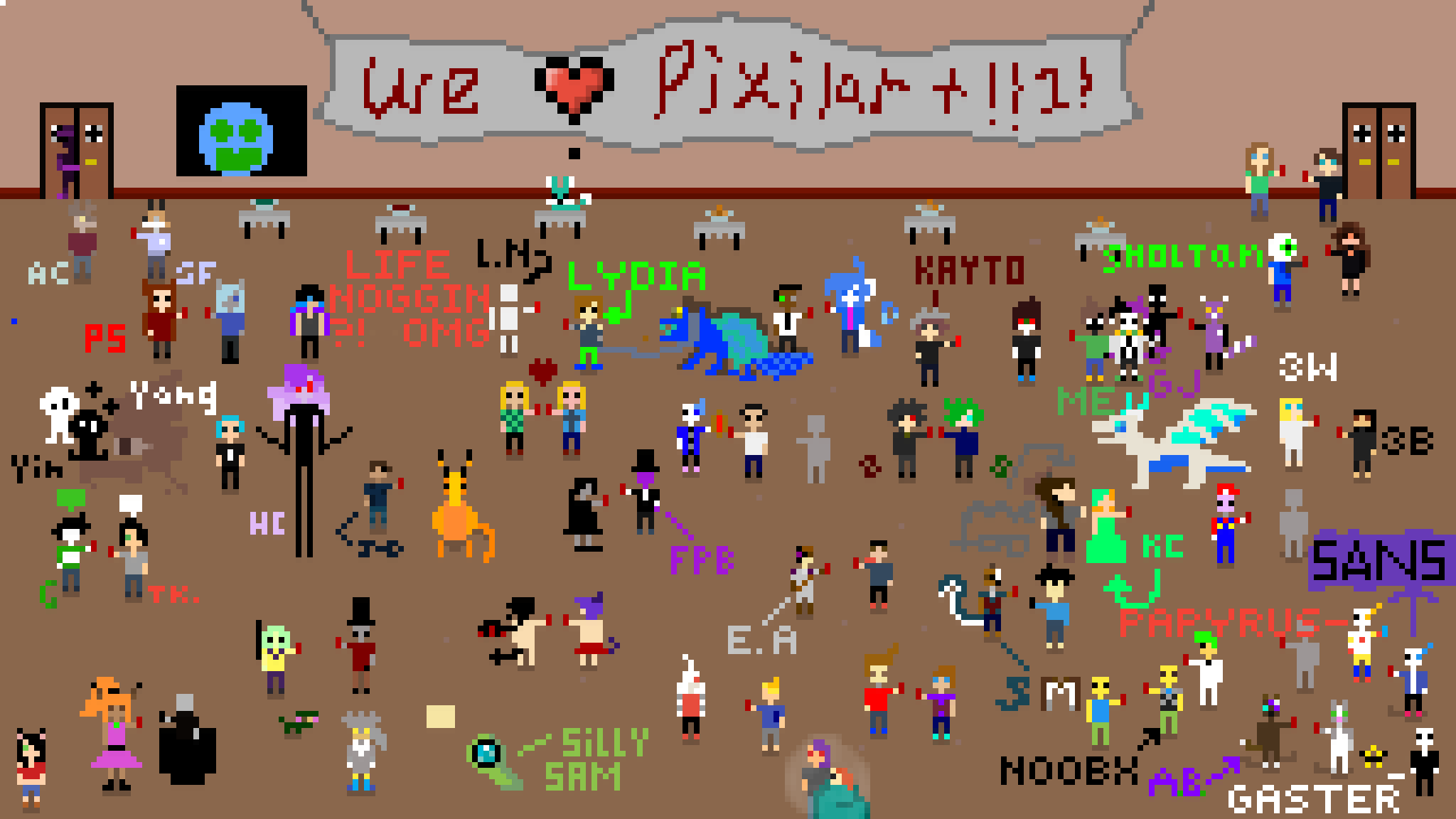 Editing my ocs are in the front - Free online pixel art drawing tool ...