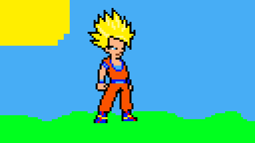 Editing Gohan Super Saiyan 2 - Free online pixel art drawing tool ...