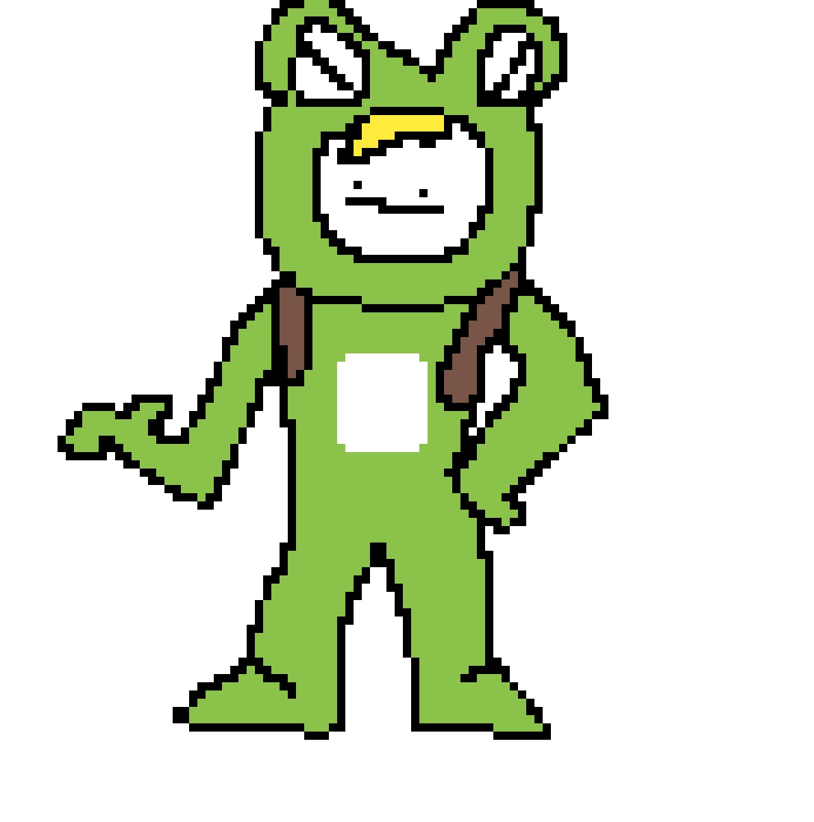 Pixilart - phrog man by Friskris