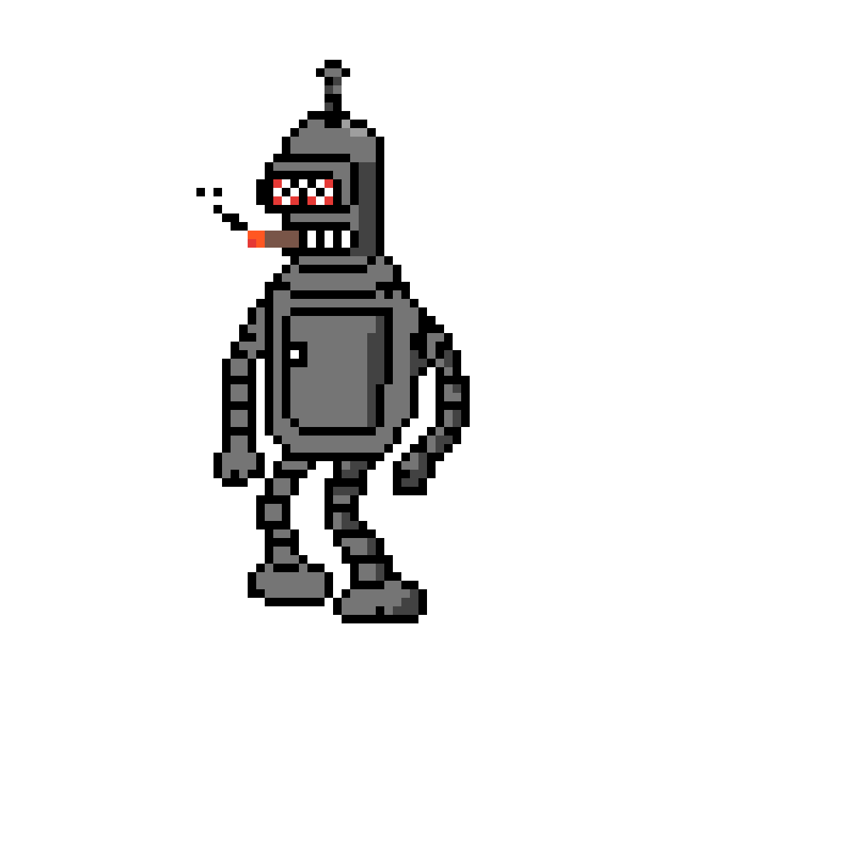 Editing Bender:Futurama - Free online pixel art drawing tool - Pixilart