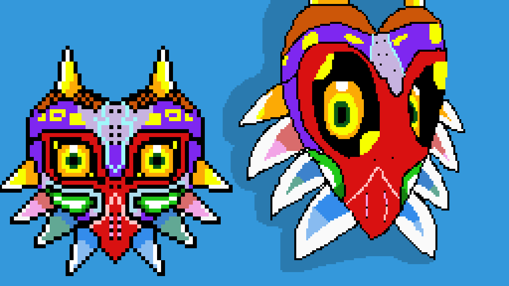 Pixilart - majora's mask vs mine by julaino