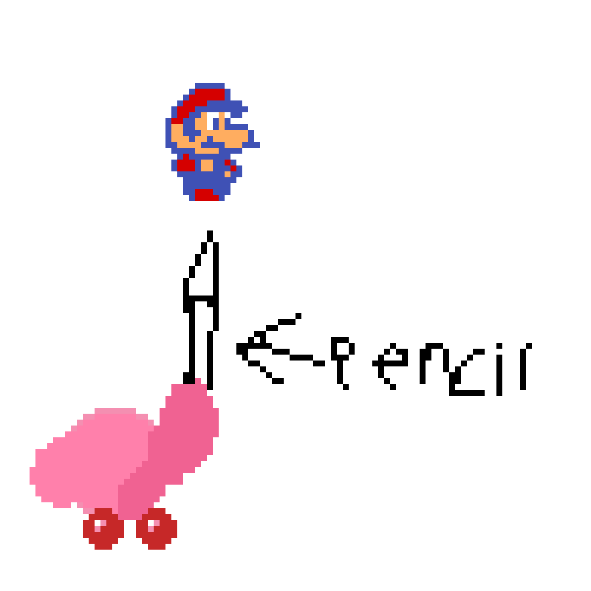 Pixilart - Kirby draws Smb2 Mario by camkachu