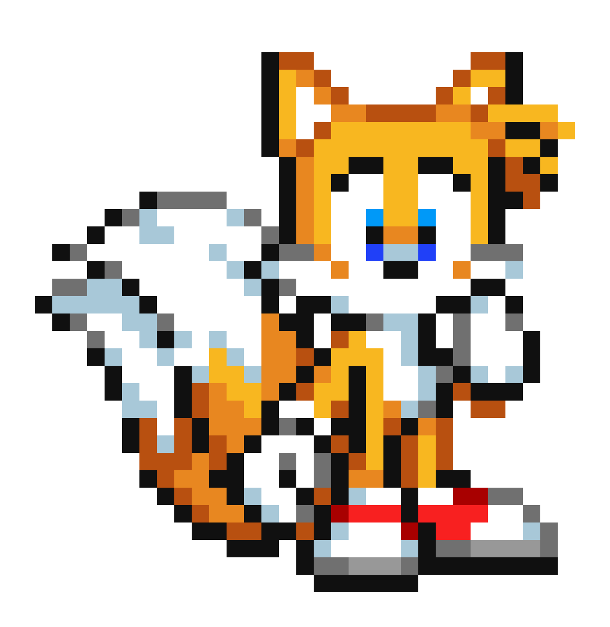 Tails Pixel Art Tails By GeckoGaming2015 | Pixel Art, Sonic Funny,
