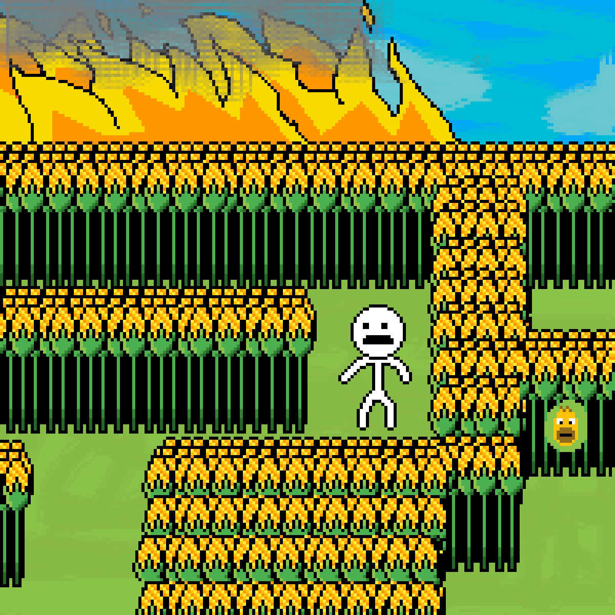 Pixilart - corn maze by RandomlyMaking
