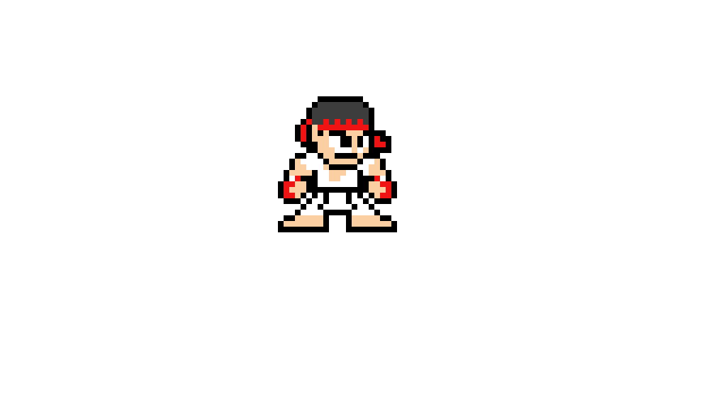 Pixilart - ryu by Timetogame