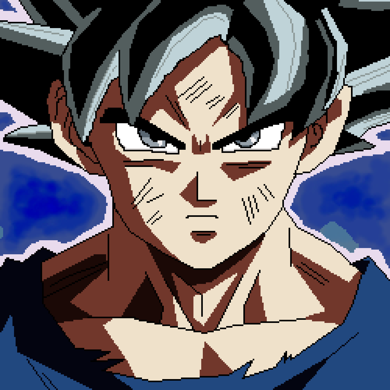 Pixilart - Ultra Instinct Sign Goku by atobin0002