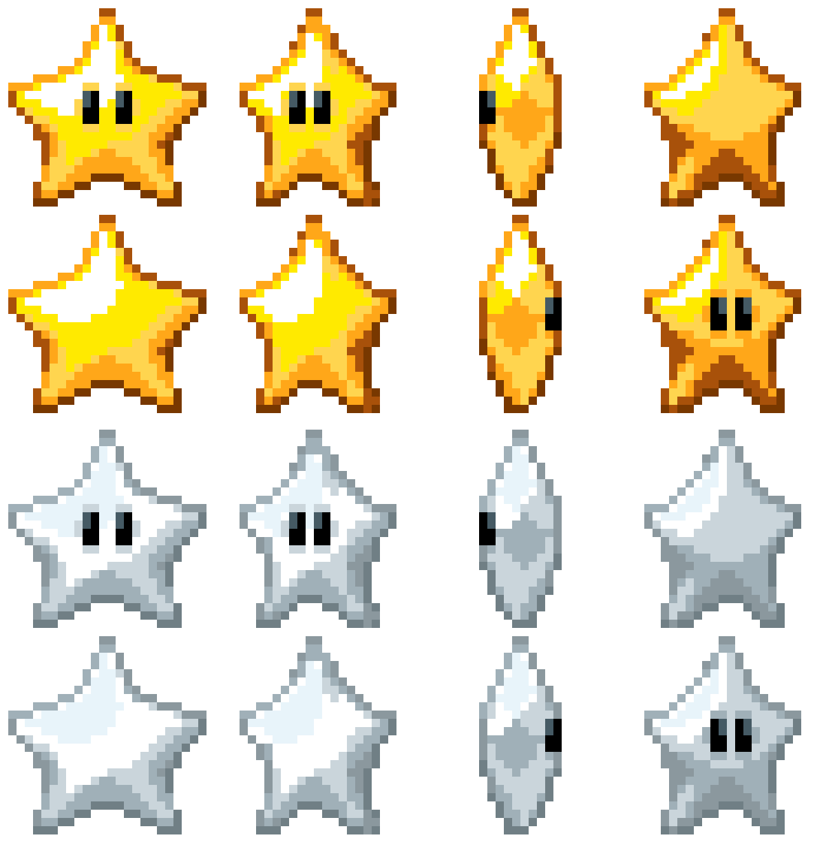 Pixilart - Updated Power Stars by MrBowser