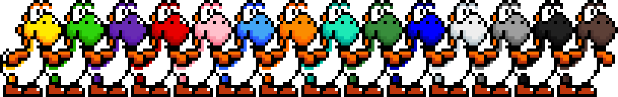 Pixilart - Yoshi colors by Dinoshark