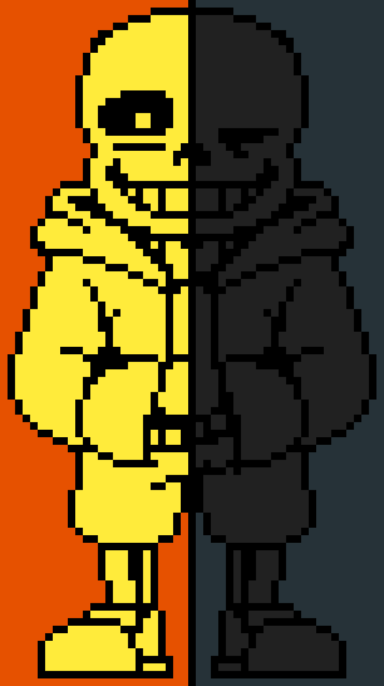 Pixilart - Day and night sans by Memed-artist