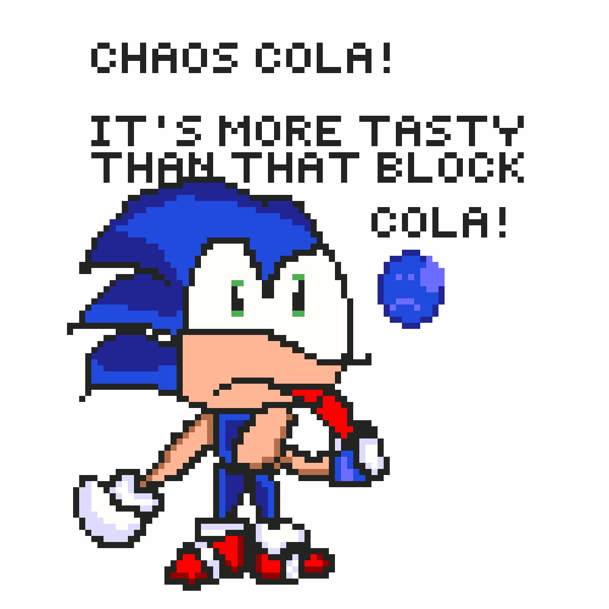 Pixilart - Sonic drinking Chaos cola by Sonictheoofhog4