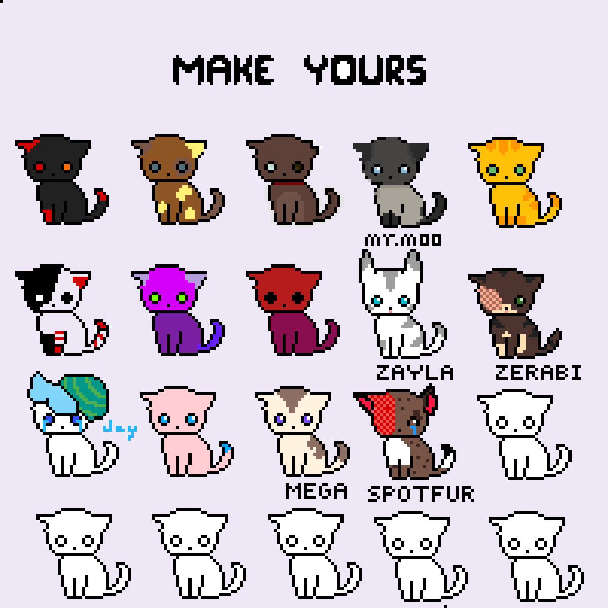 Editing My warrior cat oc Spotfur - Free online pixel art drawing tool ...