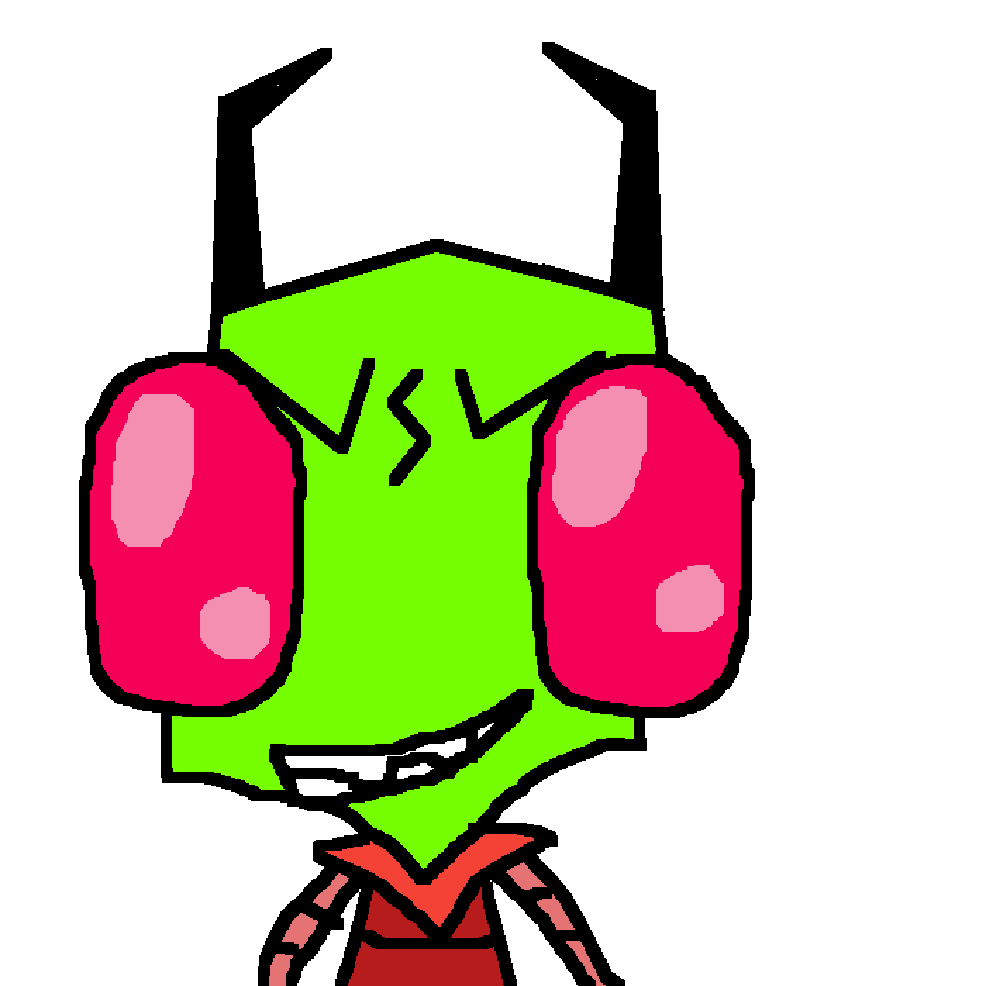 Pixilart - invader zim by Rory-red-king