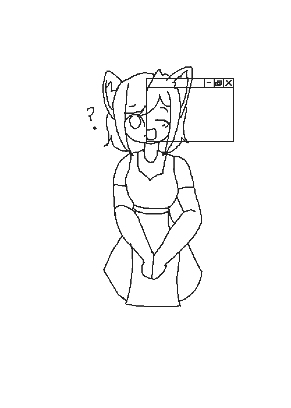 Pixilart - Maid Base by Mnox