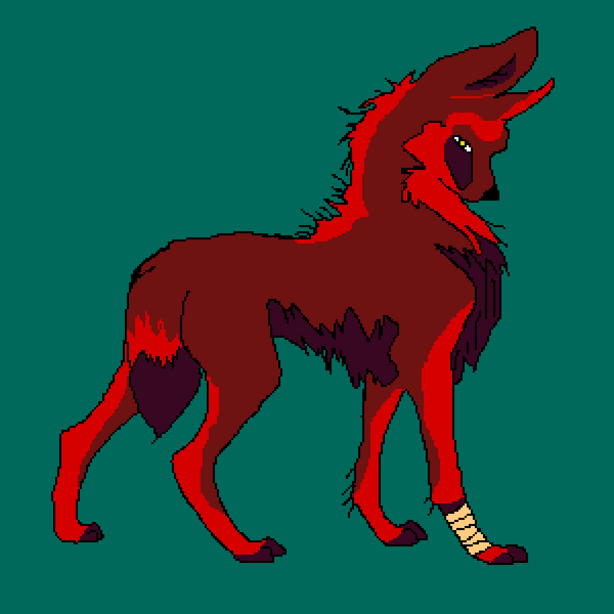 Pixilart - hurt demon wolf by wolf-hybrid