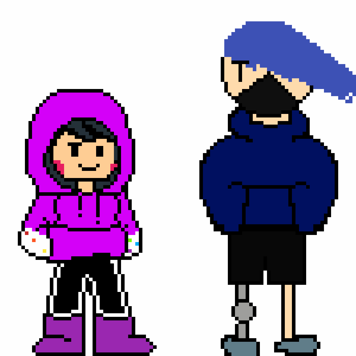 Pixilart - The Duo Of Pixels by BlueFl0wey