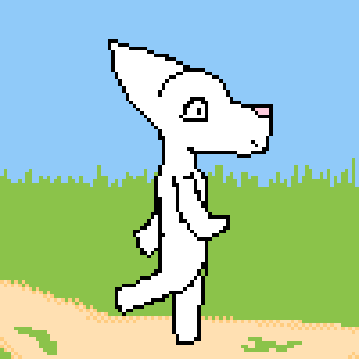 Pixilart - running, by Wolfiey