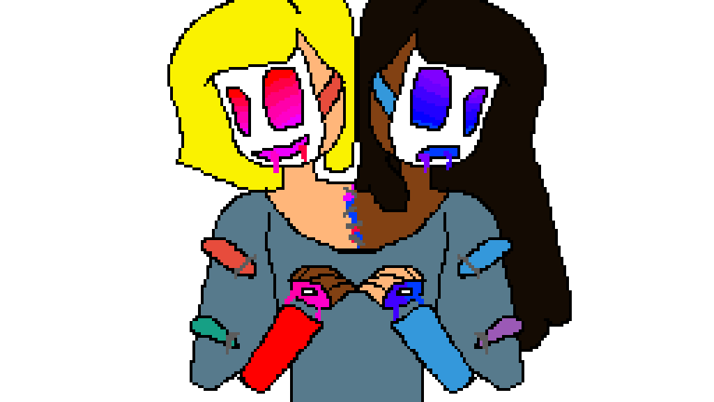 Pixilart - Stuck together by purple100