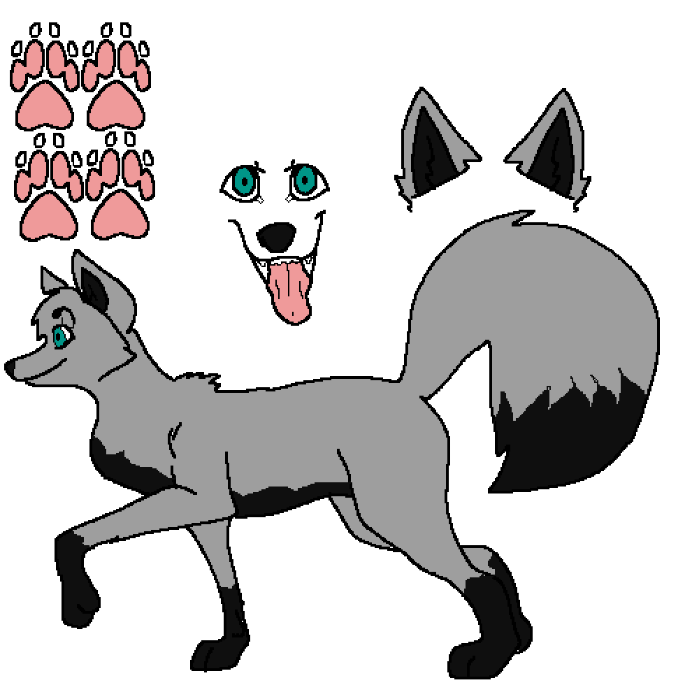 Edición my wolf oc - Herramienta gratuita de dibujo en línea de pixel ...