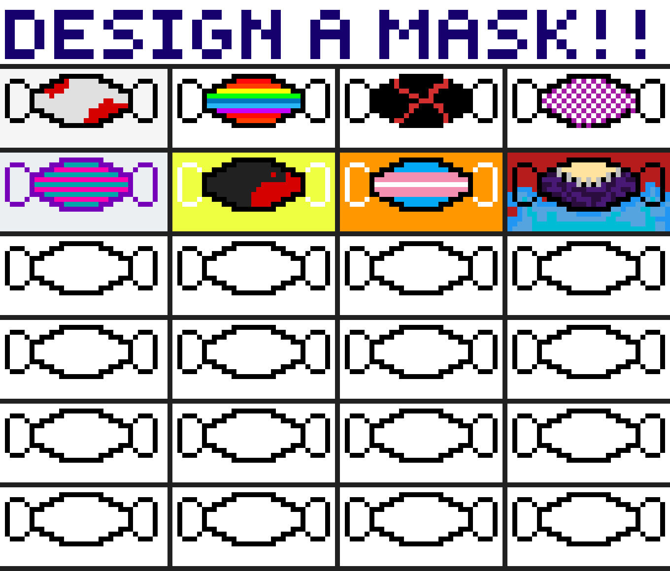 Editing Dabi mask - Free online pixel art drawing tool - Pixilart