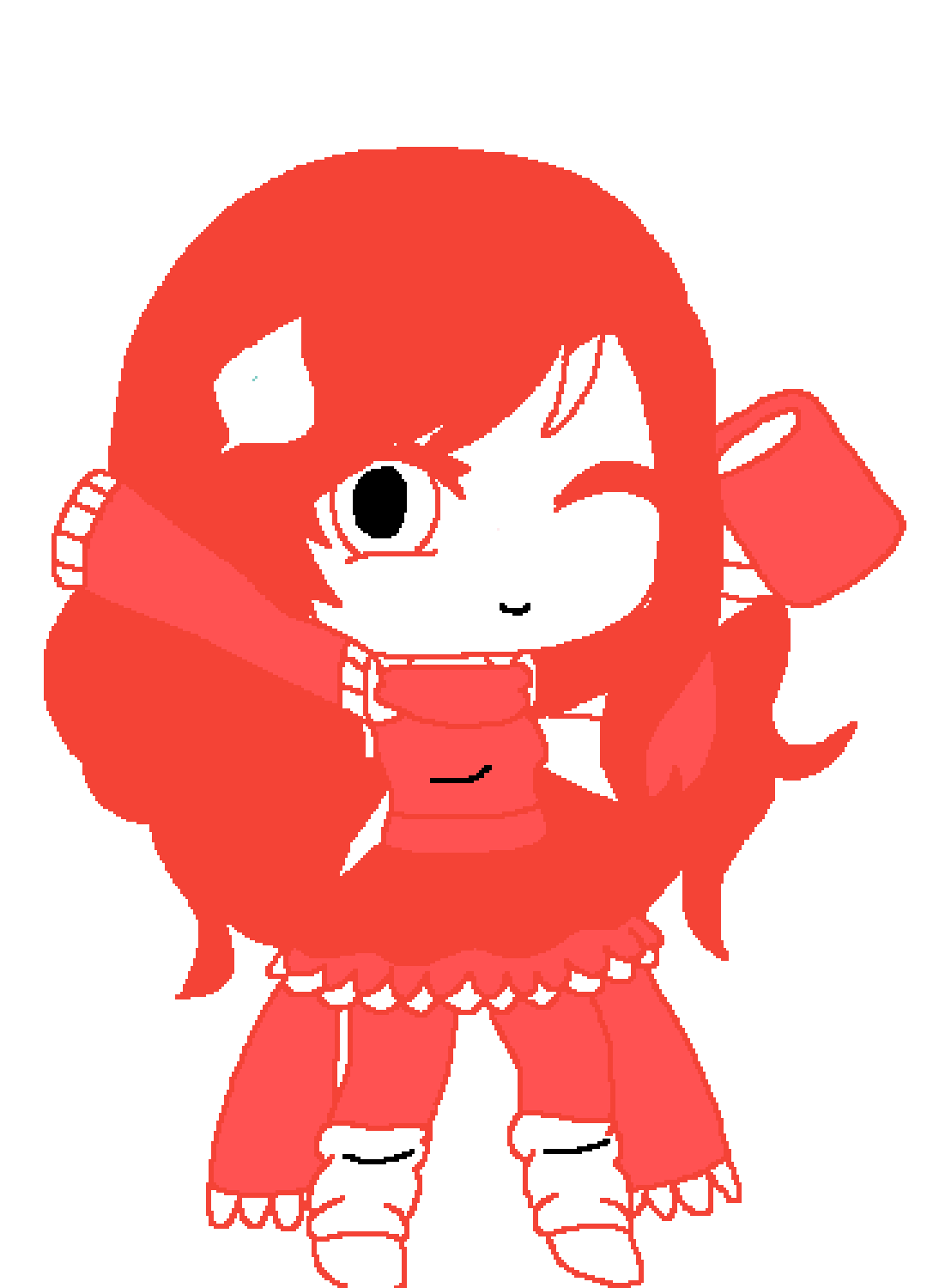 Editing All red gacha girl - Free online pixel art drawing tool - Pixilart