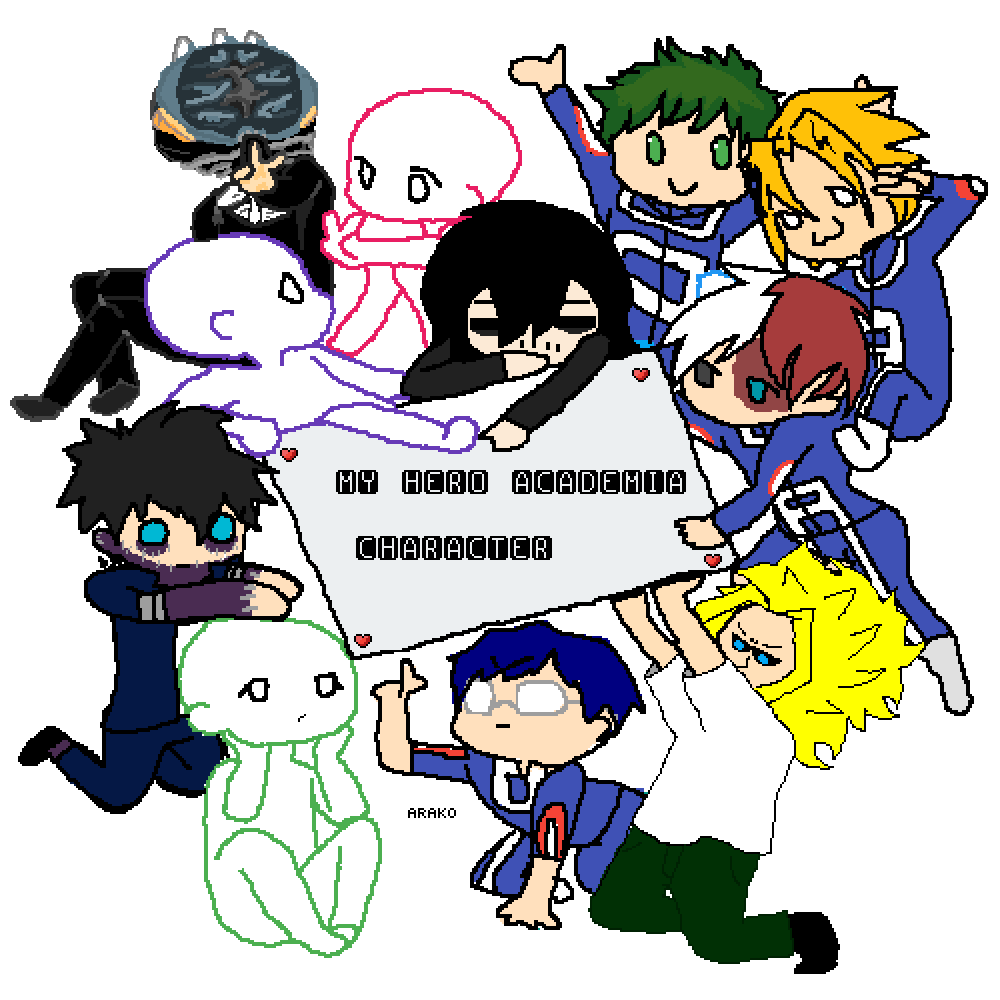 Editing MHA COLLAB - Free online pixel art drawing tool - Pixilart