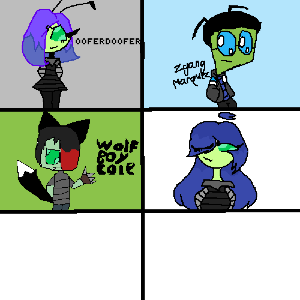 Editing UwU invader ZiM UvU - Free online pixel art drawing tool - Pixilart