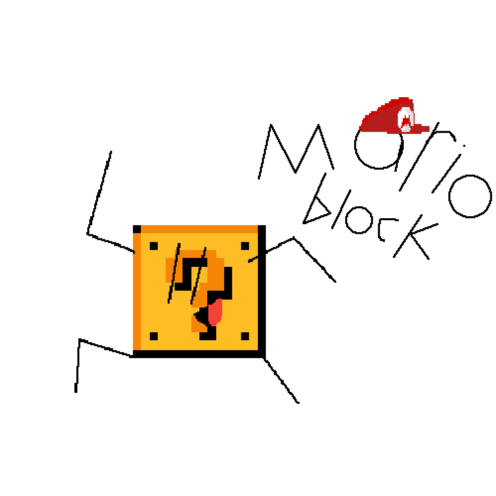 Pixilart - mario block by pixel-boom