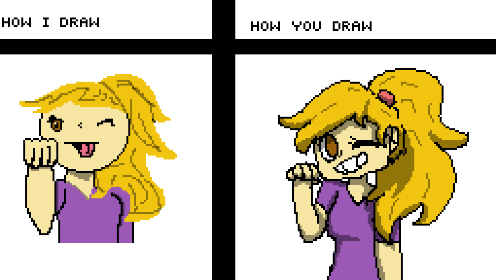 Pixilart - How I Draw vs How You Draw by MadiTheKitten