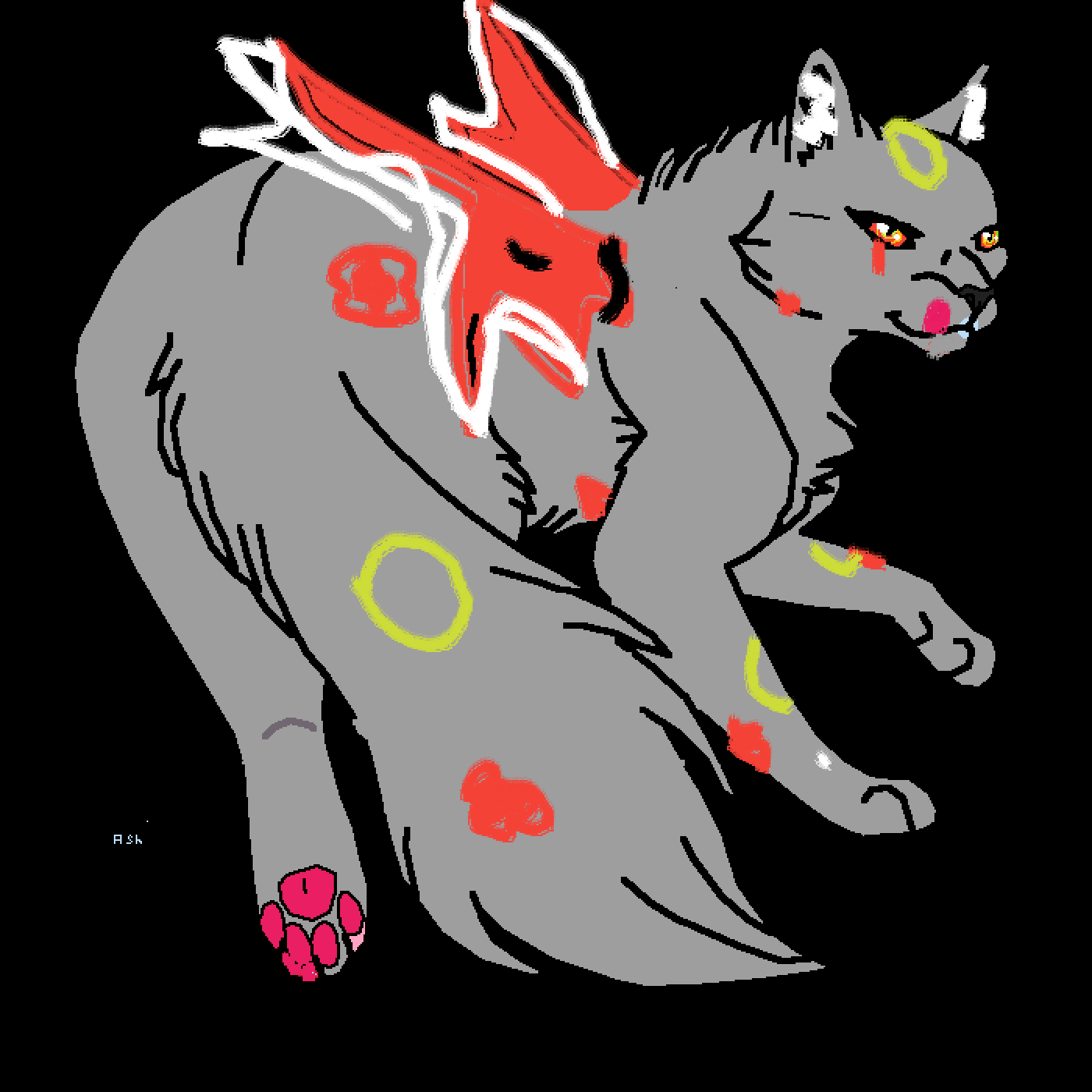 Pixilart - demon cat by YEEEEEEEEEdino